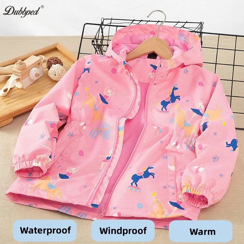 Dubbped-Boys-Girls-Unicorn-Hooded-Waterproof-Windproof-Jacket-Spring ...