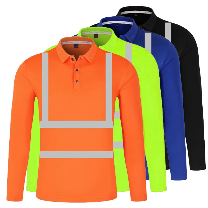 Hi-Vis-Safety-Work-Polo-Shirt-Reflective-Construction-Shirts-for-Men ...