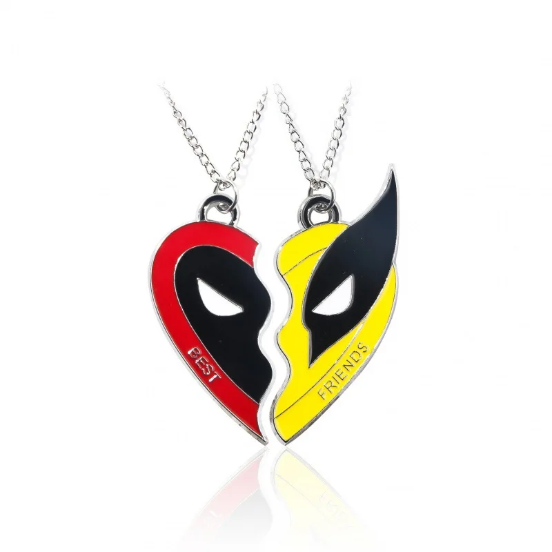 Collares-de-dibujos-animados-de-Deadpool-y-Lobezno-collar-dividido-dos ...