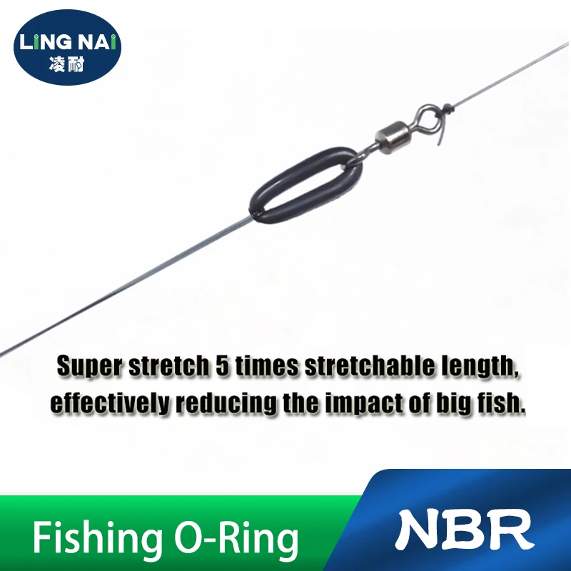 100pcs Fishing O-ring Rubber Opening Swivel Solid Connector Buffer ...