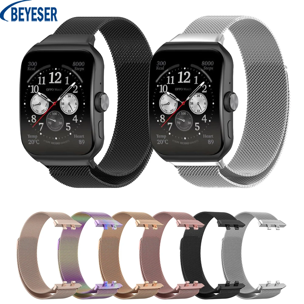 Metal-Strap-For-Oppo-Watch-3-Fashion-High-end-Magnetic-Band-Smart-Watch ...