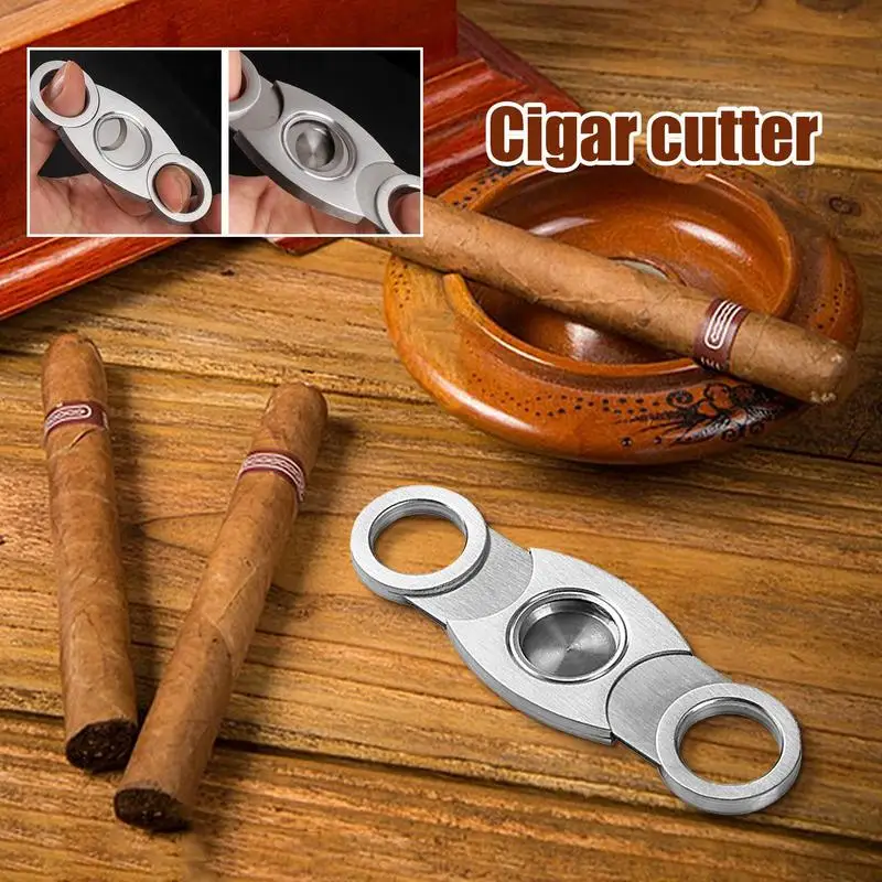 Smoke-Cutter-Stainless-Steel-Cigar-Cutter-Double-Cut-Classic-Guillotine ...