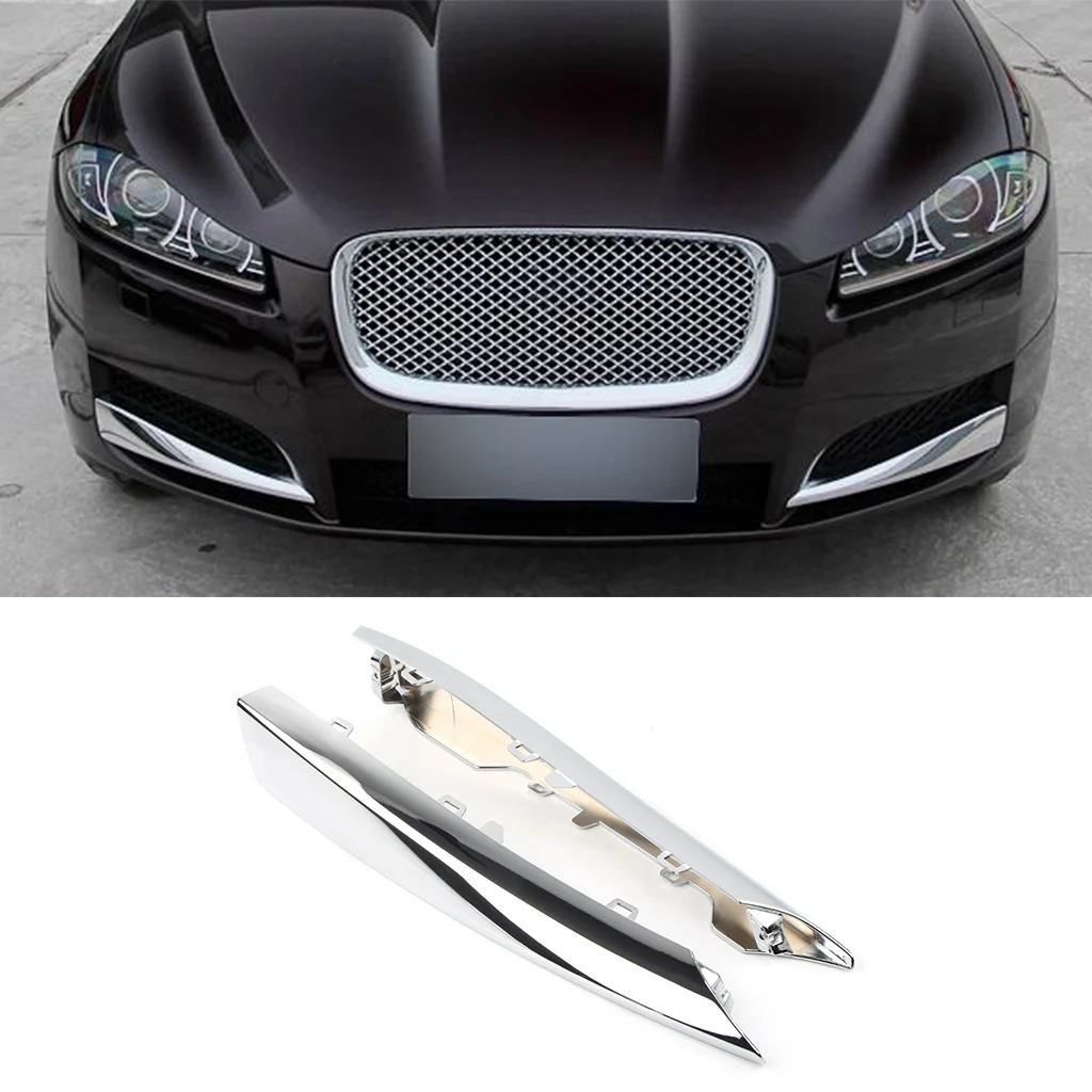 1Pair-Car-Front-Bumper-Grille-Side-Molding-Trim-Grill-For-Jaguar-XF ...