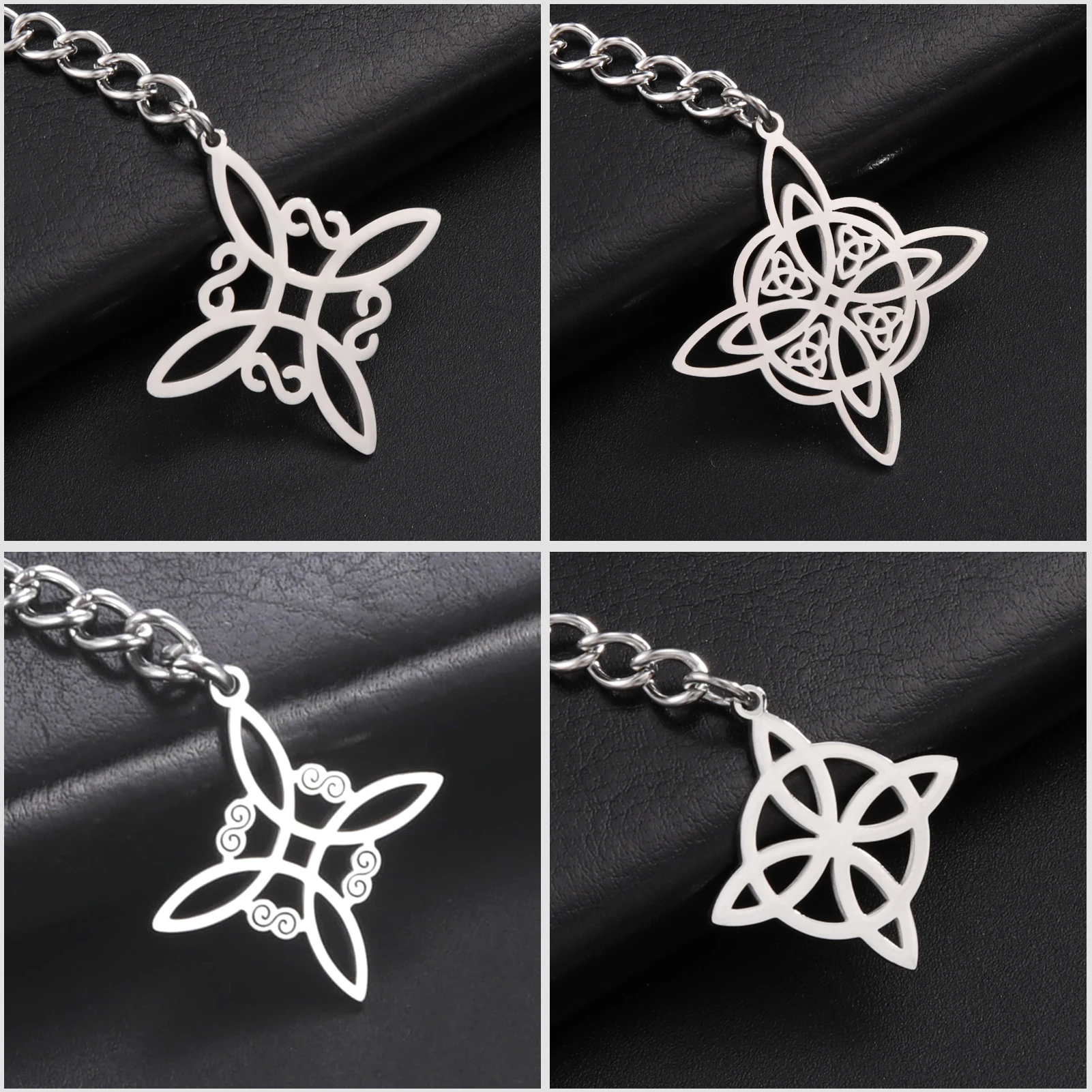 Unift Triskelion Witch Knot Keychain Keyring Key Chain Stainless Steel ...
