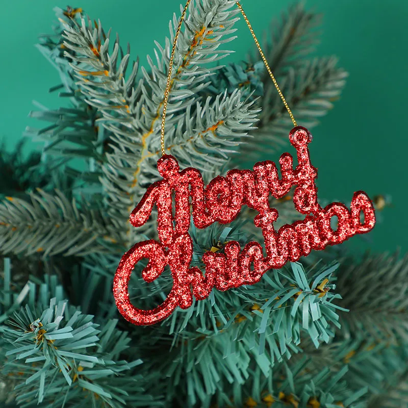 Christmas Decoration Merry Christmas Plating English Christmas Tree Set ...