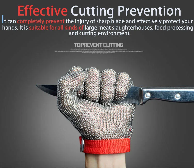 Handsave Chainmail Glove, Cut Resistant Glove Food Grade, Stainless ...