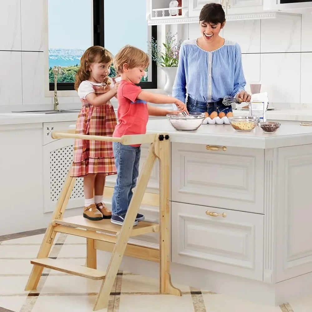 Portable Stairs Baby Helper Tower for Counter Bathroom Sink Folding ...