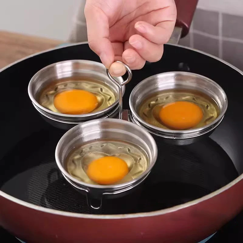 Stainless Steel Egg Poacher Poaching Pan Mould Egg Steamer Steamed ...