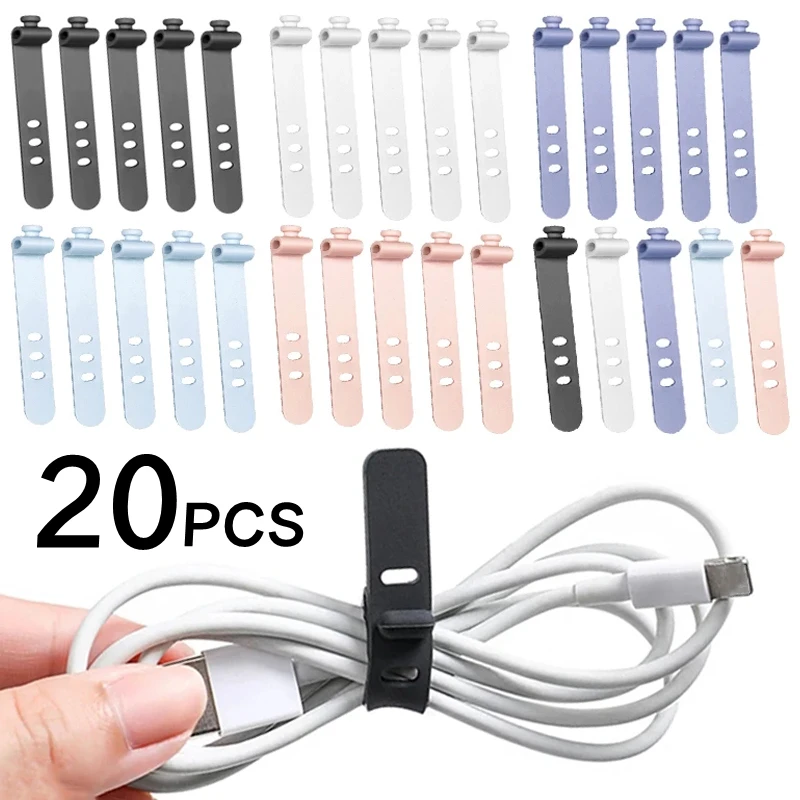 1-20Pcs-Silicone-Cable-Winder-Organizer-Earphone-Clips-Phone-Charging ...