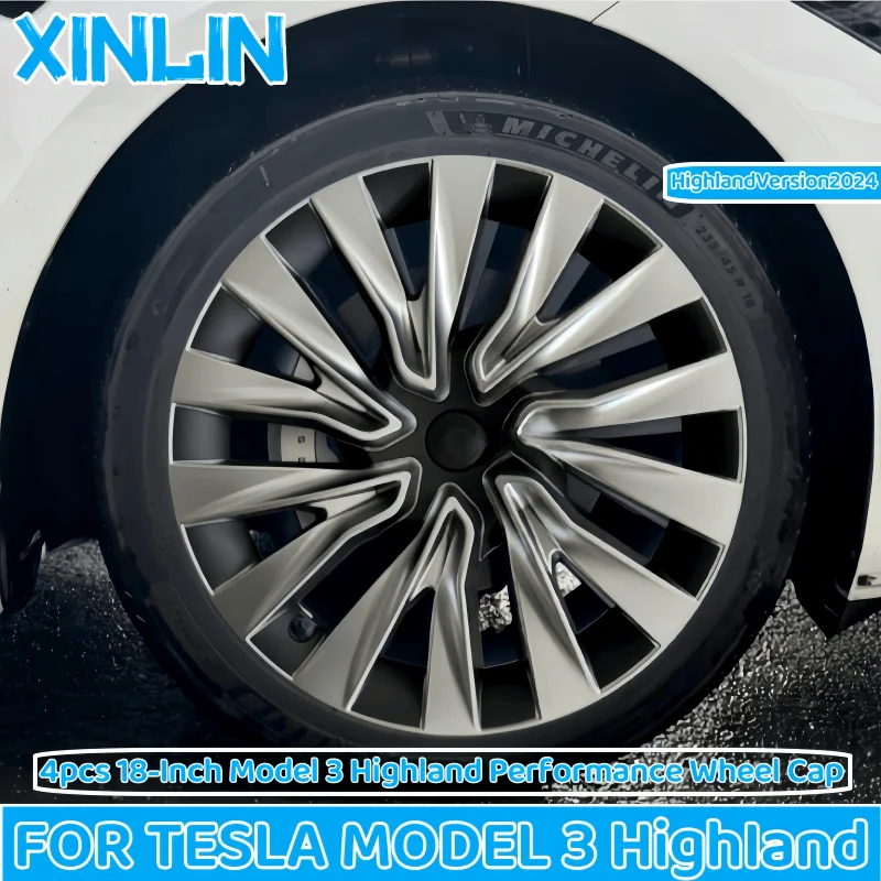 4PCS HubCap for Tesla Model 3 Highland 18 Inch Performance Replacement ...