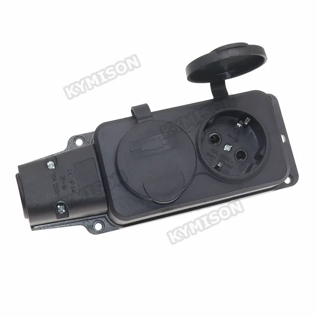 EU German 3 / 4 Ways Outdoor Waterproof Outlet Rain Plug with Cover ...