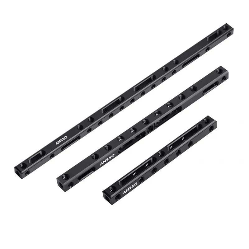 15mm-Cheese-Rod-130mm-200mm-300mm-Long-With-1-4-Screw-Holes-Aluminum ...