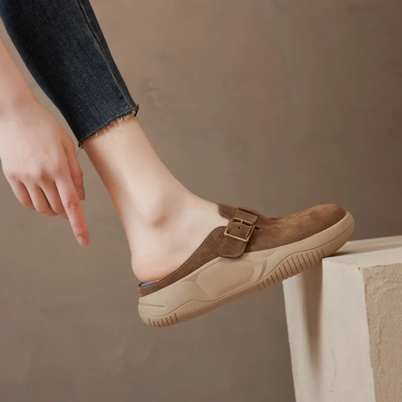 Genuine-Leather-baotou-half-slippers-women-wear-2024-spring-new-all ...