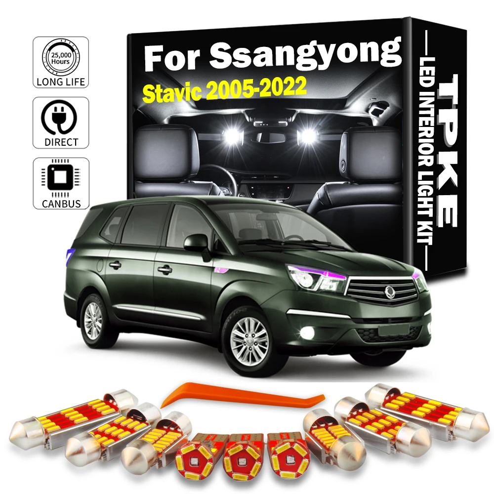 TPKE-Car-LED-Interior-Map-Light-Kit-For-Ssangyong-Stavic-2005-2015-2016 ...
