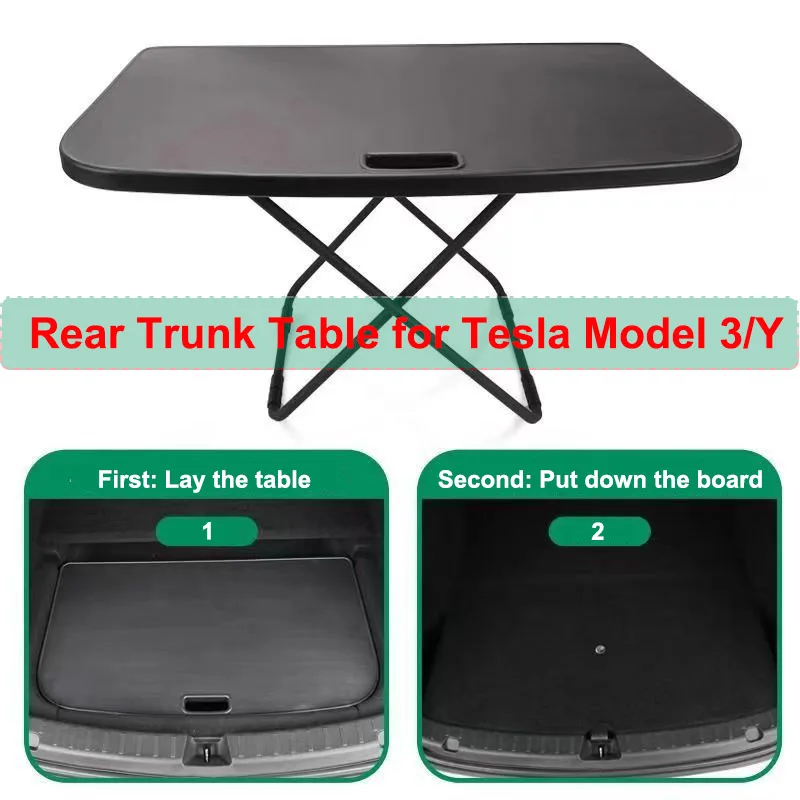 for Tesla Model 3 Highland 2024 Rear Trunk Portable Table Model Y ...
