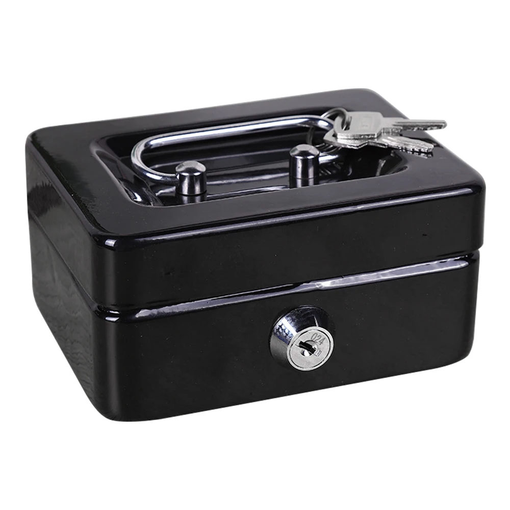 Mini-Security-Box-Small-Cash-Boxs-With-Key-Lock-Household-Portable ...