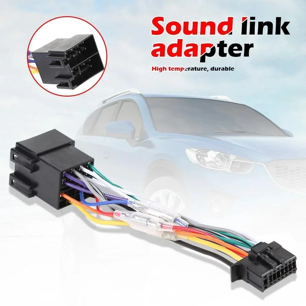 16 Pin Universal Car Stereo Radio ISO Wire Harness Kits 16 Pin PI100 ...
