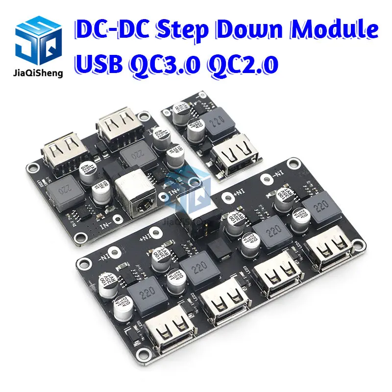 USB QC3.0 QC2.0 USB DC-DC Buck Converter Charging Step Down Module 6 ...