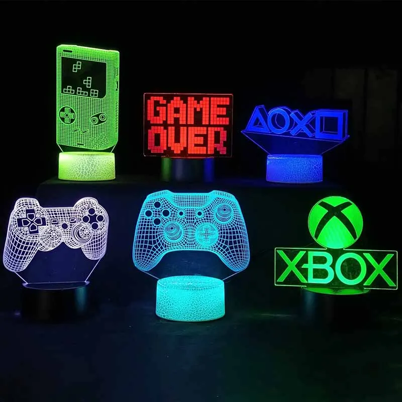 LED-Touch-Table-Lamp-para-XBOX-Games-16-cores-mudando-a-luz-da-noite-3d ...