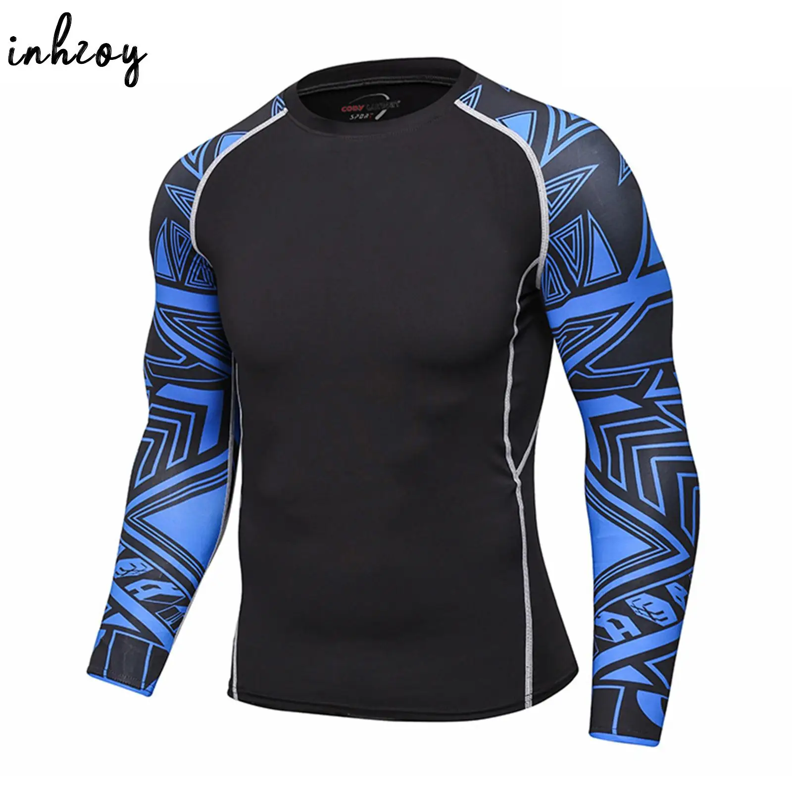 Men-s-Long-Sleeve-Compression-Swim-Shirt-UPF-50-UV-Protection-Surfing ...