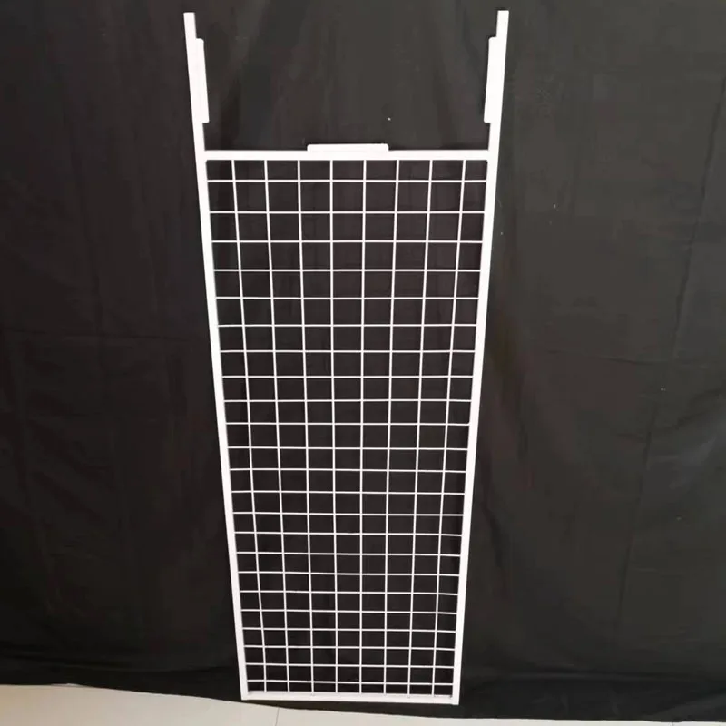 Large-Metal-grid-iron-mesh-supermarket-shelf-display-rack-side ...