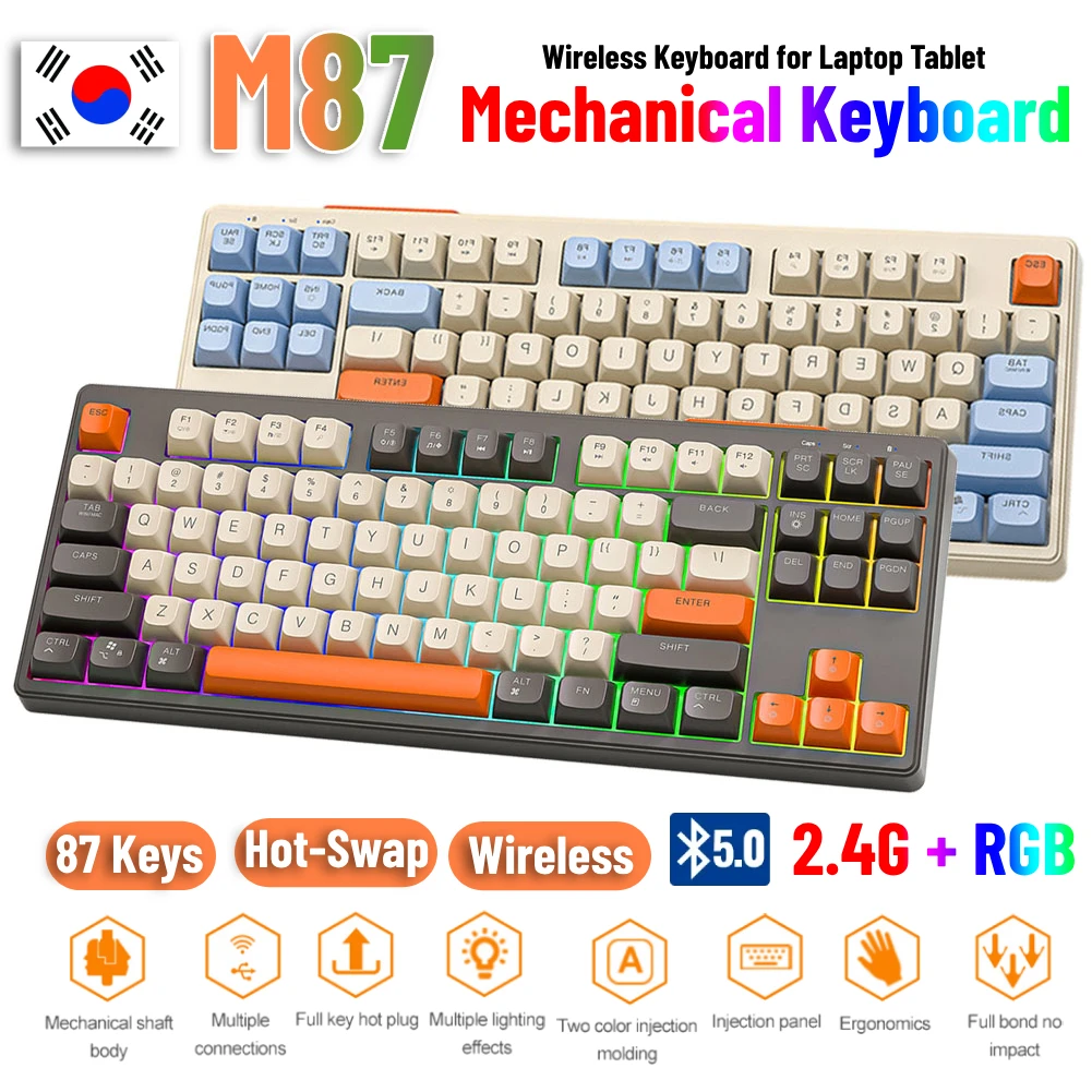 M87-Wireless-Teclado-mec-nico-para-jogos-retroilumina-o-tipo-C-Teclado ...