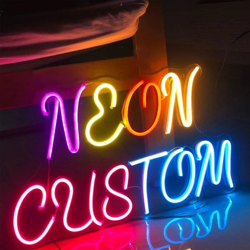 Custom Neon Sign Led Light Acrylic Sheet Neon Design For Happy Birthday ...