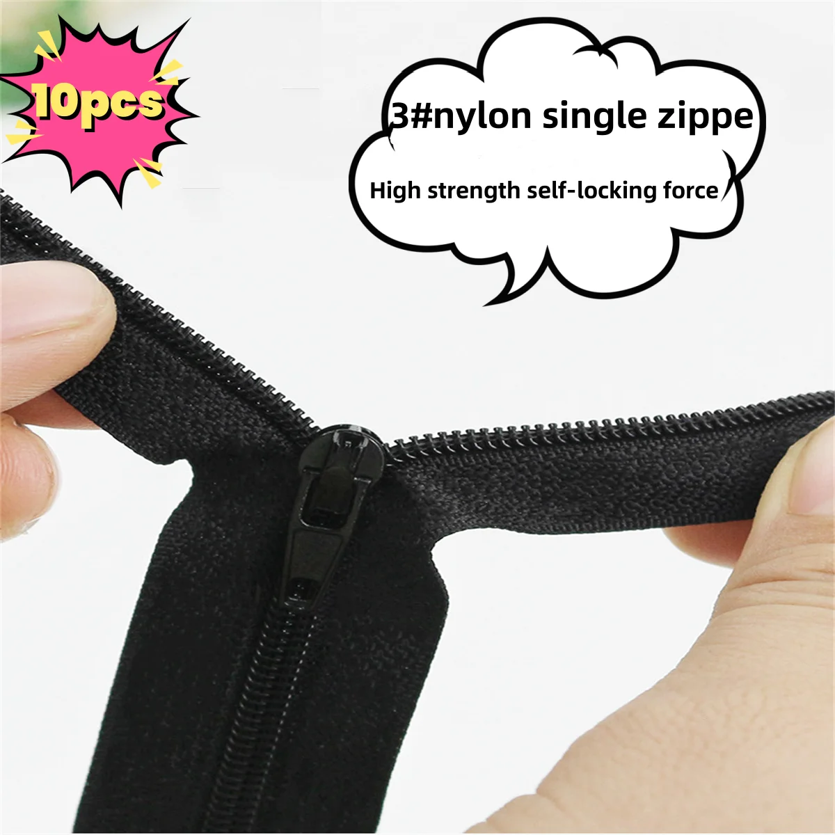 10pcs-3-nylon-single-open-tail-zipper-hat-sunscreen-clothing-home ...