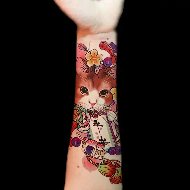 Cute Lucky Cat Tattoo