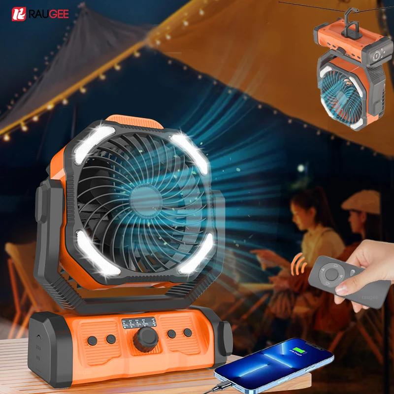 Camping-Fan-2000mAh-Battery-Powered-Long-Duration-Rechargeable-Fan-With ...