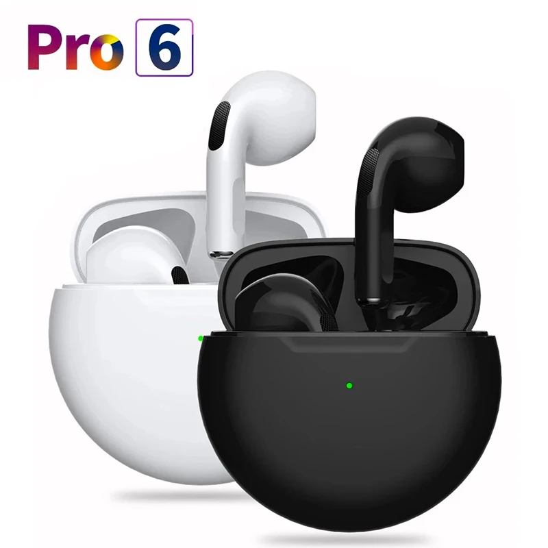 Air-Pro-6-TWS-Fone-Bluetooth-Earphones-Wireless-Headphones-with-Mic-Touch-Control-Wireless ...