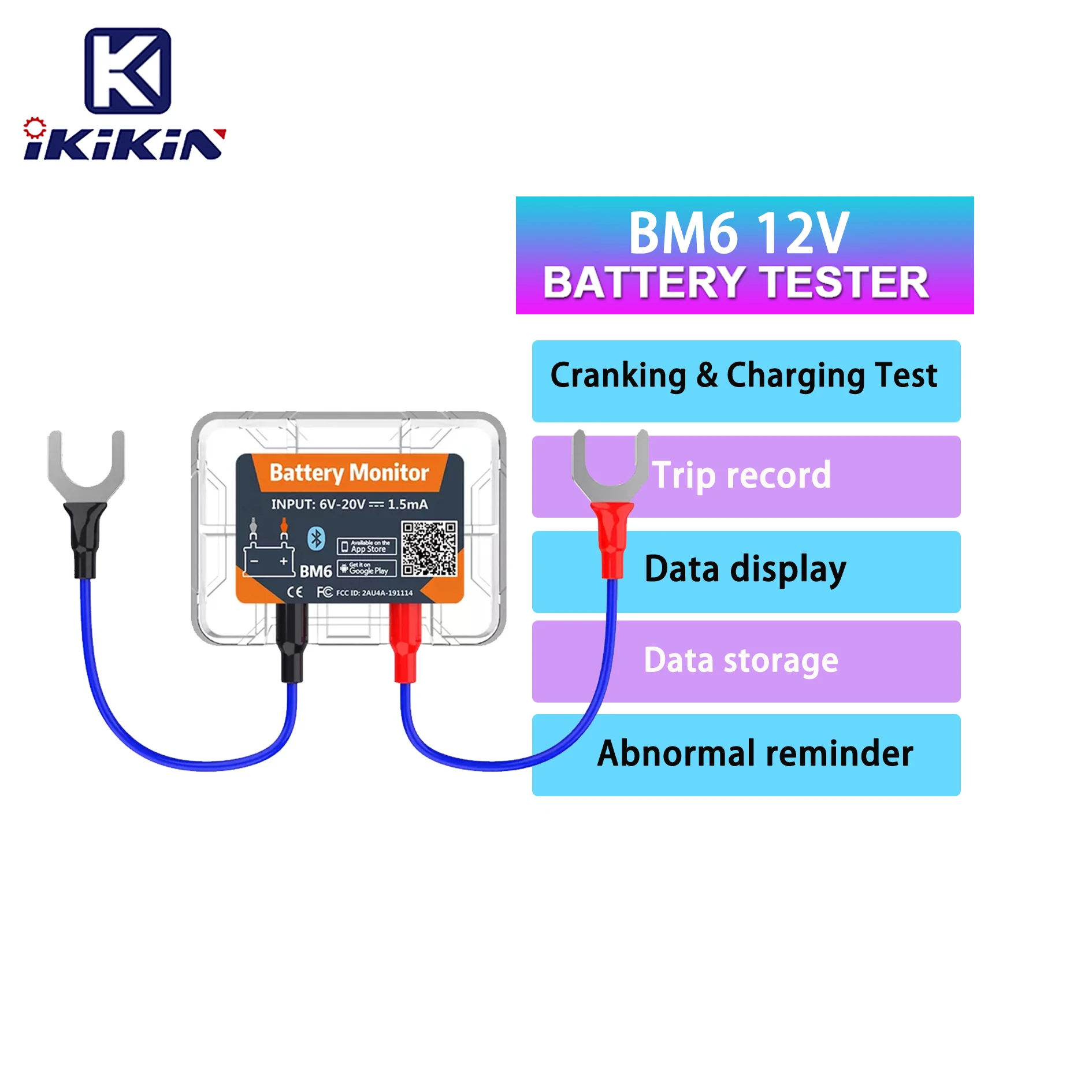 12V-Battery-Monitor-Tester-with-Bluetooth-4-2-Wireless-Charging ...