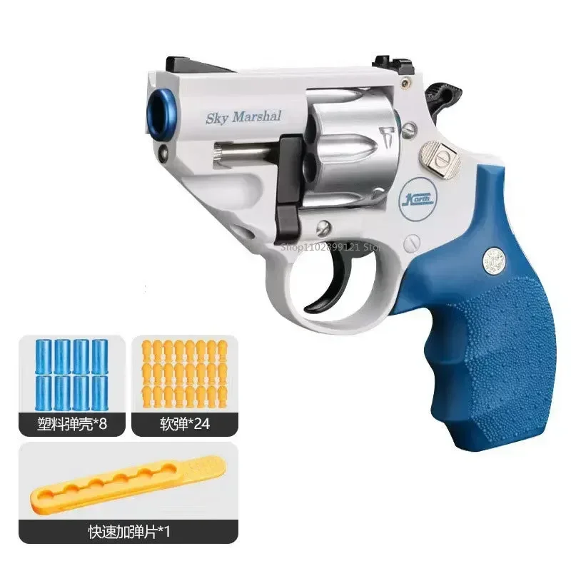 9Mm Revolver Toy Pistol Handgun Blaster Soft Bullet Toy Gun Airsoft ...