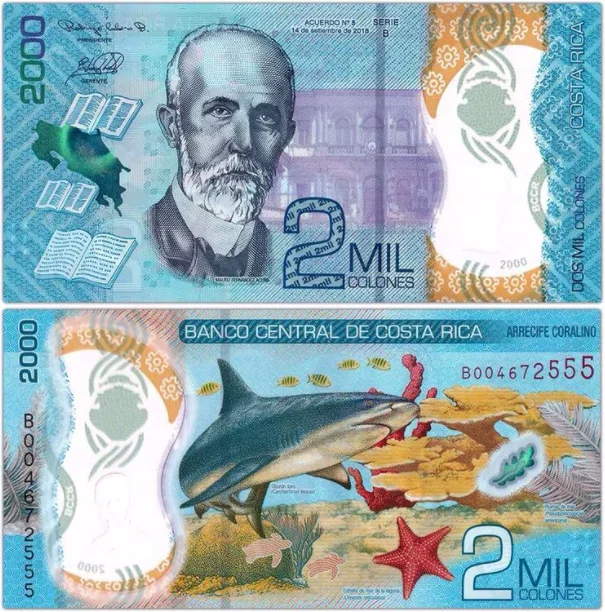 2018-2020-Costa-Rica-2000-Colones-notas-originales-UNC-Fuera-De-uso ...