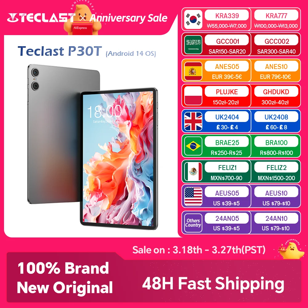 Teclast-P30T-Android-14-Tablet-10-1-IPS-Incell-Fully-Laminated-4GB-6GB ...