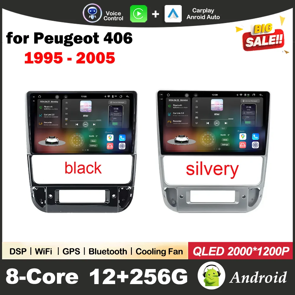 Android-OS-Car-Video-Mulltmedia-Audio-Player-for-Peugeot-406-1995-2005 ...