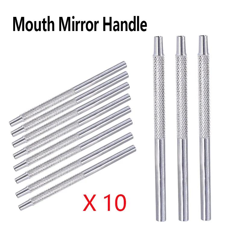 10PCS-Stainless-Steel-Dental-Mouth-Mirror-Handle-Reflector-Odontoscope ...