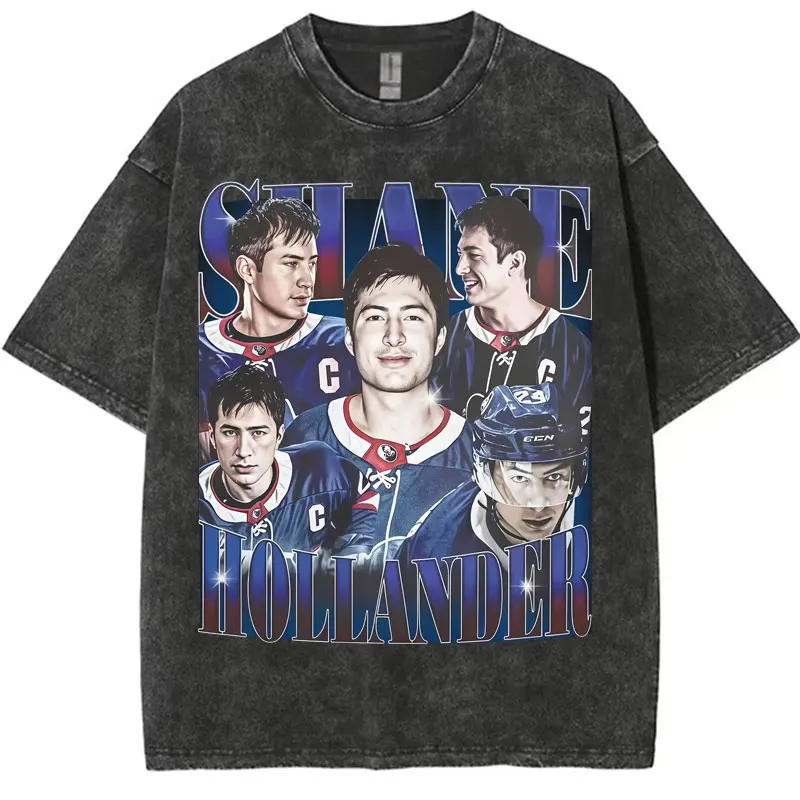 Heated Rivalry Shane Hollander T Shirts Retro Washed Gothic Cotton T ...