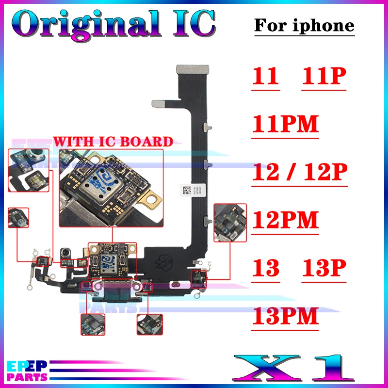 Original ic usb conector módulo de carregamento doca para iphone 11 12 ...