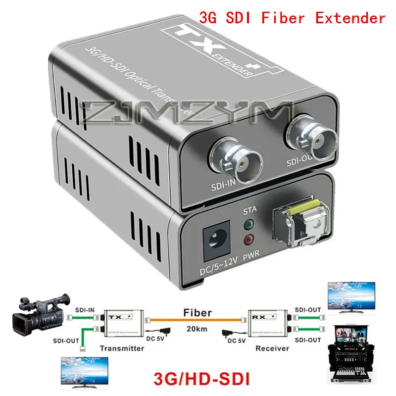 3G SDI Fiber Extender over LC Fiber Optical cable to 20Km 1080P HD SDI ...