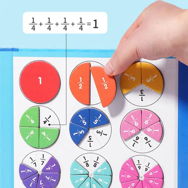 Magnetic-Book-Fraction-Puzzle-Educational-Math-Puzzle-Activities-Book ...