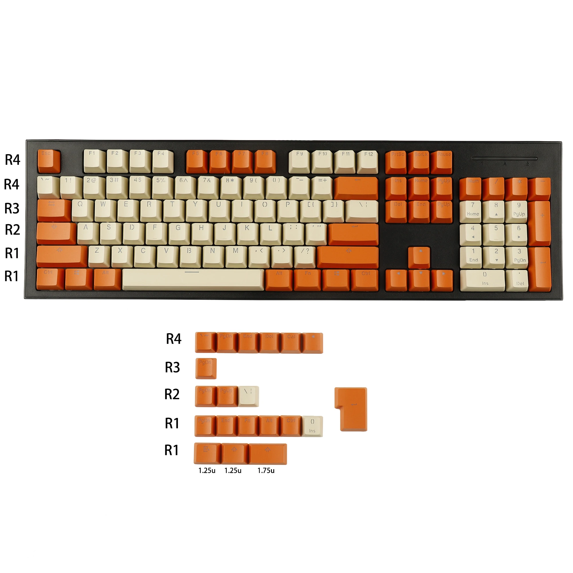 OEM-Profile-124-Key-Double-Shot-PBT-Backlit-Shine-Through-Keycap-For-MX ...