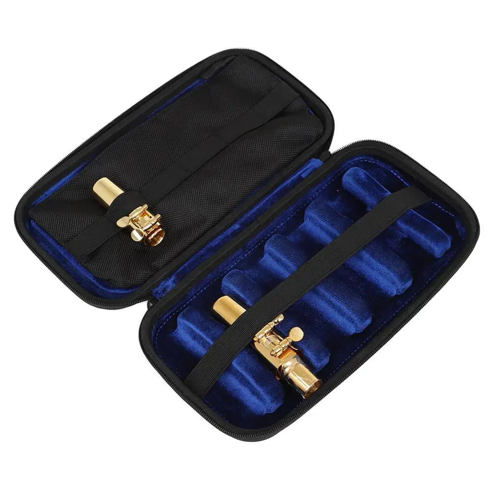 6-Slots-Saxophone-Mouthpiece-Case-Abrasion-Resistant-With-Flannel-Bag ...