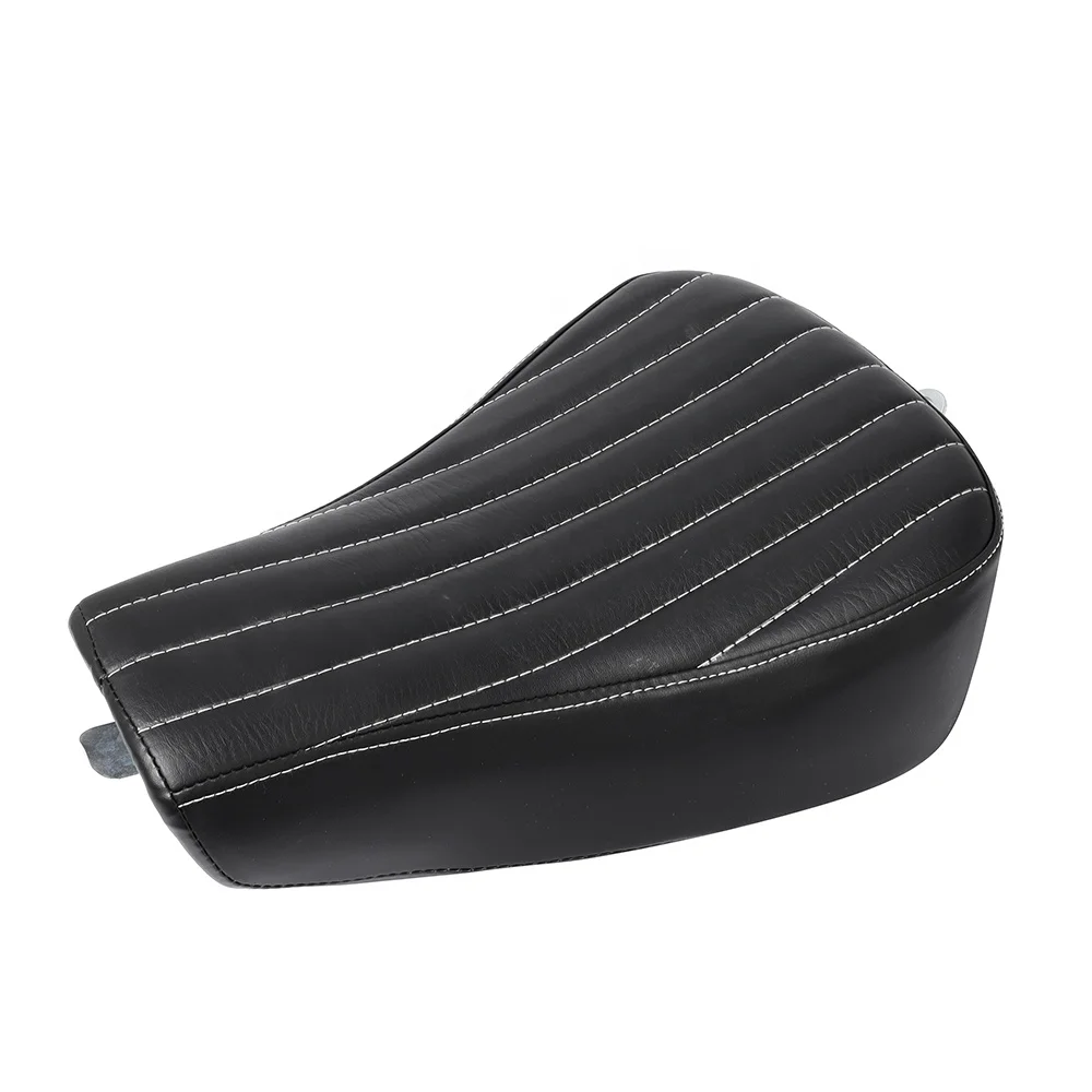 TERFU-Motorcycle-Front-Driver-Black-Leather-Cushion-Solo-Seat-Cushion ...