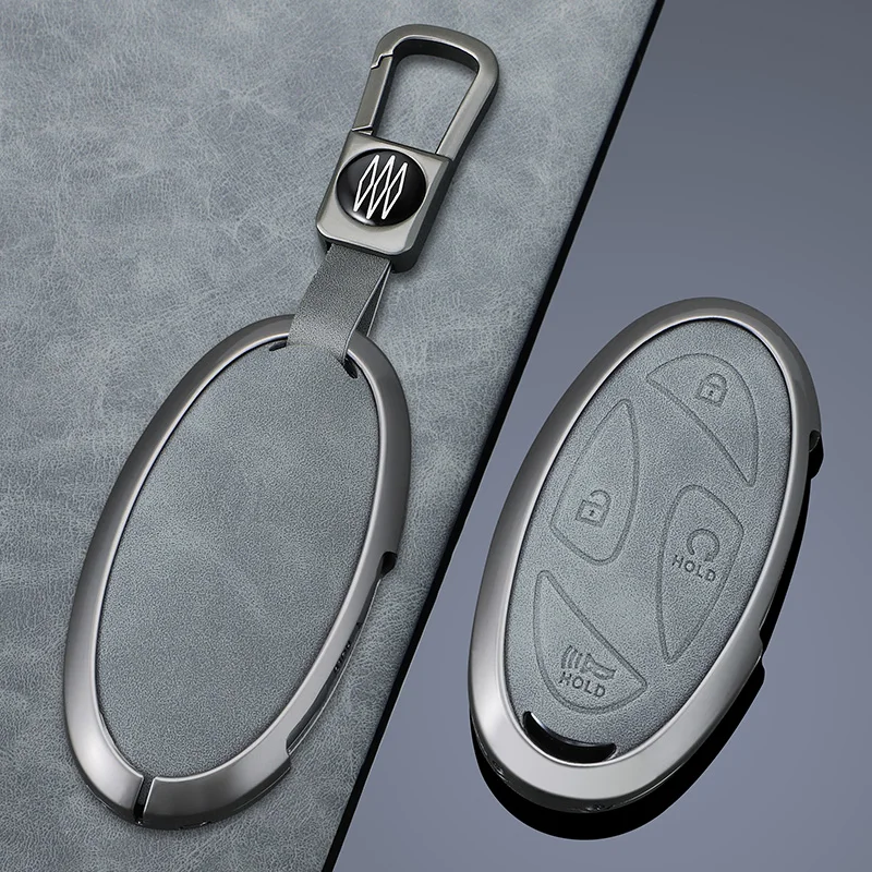 5-7-Buttons-Zinc-Alloy-Leathe-Car-Key-Case-Cover-Protective-Shell-For ...