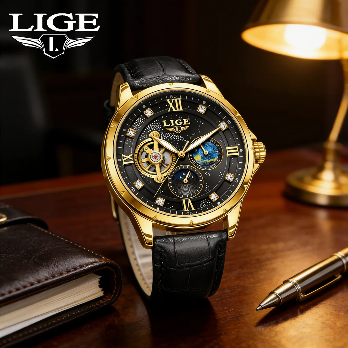 Reloj LIGE 2026 de Lujo para Hombre, Marca de Prestigio, Correa de ...