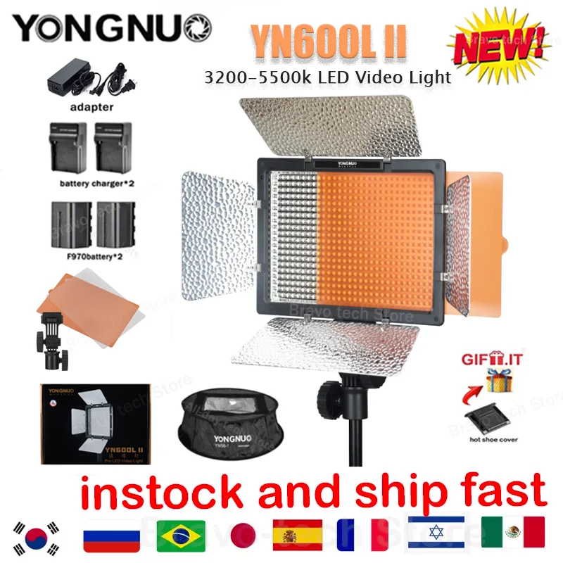 YONGNUO YN600L II 3200-5500k LED Video Light Panel with Adjustable ...