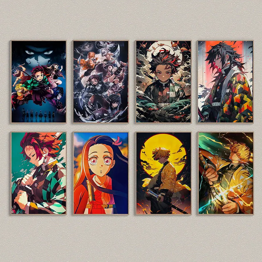 Japanese-Anime-Cartoon-Character-Demon-Slayer-Wall-Art-Picture-Print ...