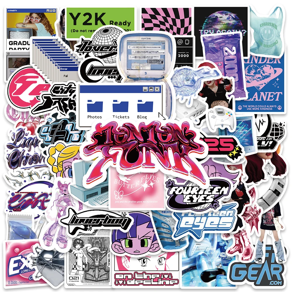 10-53PCS-Y2K-Girls-VSCO-90s-Harajuku-Style-Vintage-Stickers-Cute ...