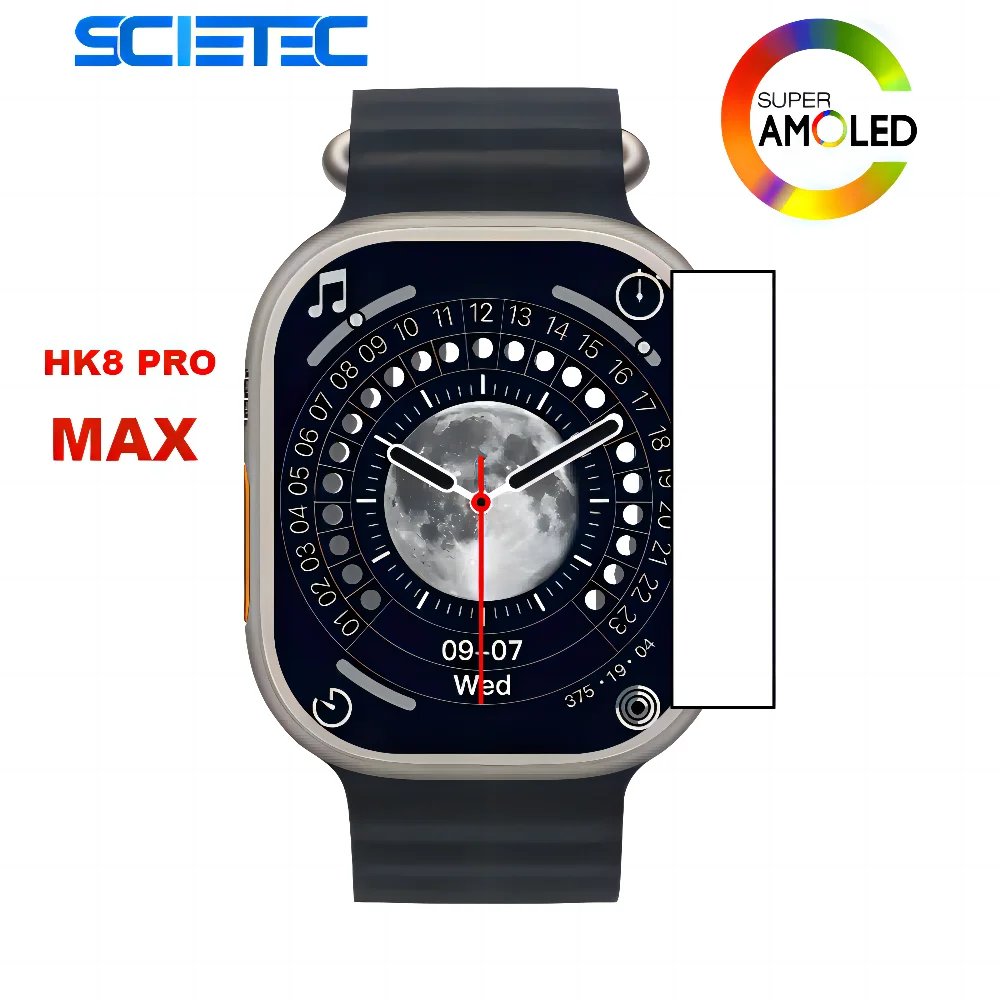 HK8 Pro Max Ultra Smart Watch AMOLED 2.12" Large HD Screen 49mm Compass ...